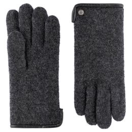 Roeckl Strickhandschuhe 'FELTED WOOL' Damen Gr&ouml;&szlig;e S grau / anthrazit / basaltgrau / rauchgrau / dunkelgrau / graumeliert