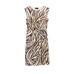 s.Oliver BLACK LABEL Kleid Damen Gr&ouml;&szlig;e 42 creme / dunkelbraun Sommerkleid