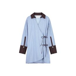 Fabienne Chapot Kleid Damen Gr&ouml;&szlig;e 42 blau / burgunder / schwarz Sommerkleid