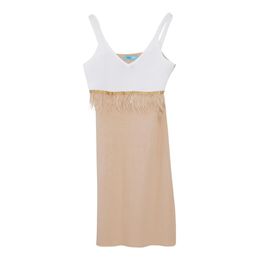 Tooche Kleid Damen Gr&ouml;&szlig;e 36 beige Sommerkleid