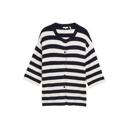 Tom Tailor Women + Knit Cardigan female size L Night blue / White