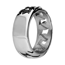 Lucardi Ring 'Coole Basics' Jungen Gr&ouml;&szlig;e 53 silbergrau / silber