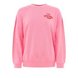 Zwillingsherz Sweatshirt 'FEEL GOOD CLUB' Damen Gr&ouml;&szlig;e L/XL pink