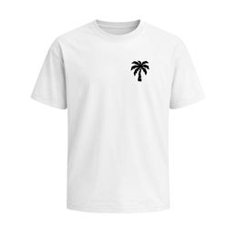 Neverless Shirt 'Minimalistic Palm' male size 4XL White