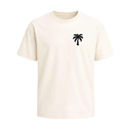 Neverless Shirt 'Minimalistic Palm' Herren Gr&ouml;&szlig;e XXXL beige