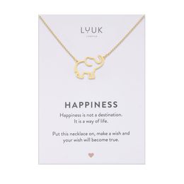 Luuk Lifestyle Kette 'LUUK LIFESTYLE Halskette "Elefant"' Damen Gr&ouml;&szlig;e 45 / 50 cm gold