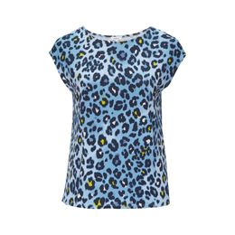 s.Oliver Shirt female size 4XL Light blue / Yellow / Black / White
