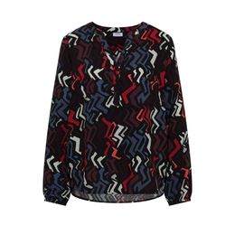 CECIL Blouse female size XS Dusty blue / Blood red / Black / Off white