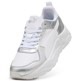Puma Sneaker Damen Gr&ouml;&szlig;e 42.5 silbergrau / wei&szlig; Sommerschuhe