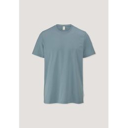 hessnatur Schlafshirt PURE COTTON aus reiner Bio-Baumwolle in sturmblau | Gr.: M