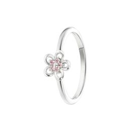 Lucardi Ring M&auml;dchen Gr&ouml;&szlig;e 47 pink / silber