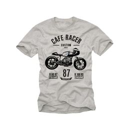 MAKAYA Shirt 'Frame & Engine' male size XXL Light grey