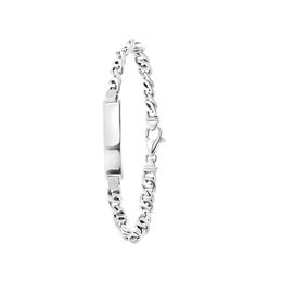 Lucardi Armband 'High Class' Herren Gr&ouml;&szlig;e 22 silber
