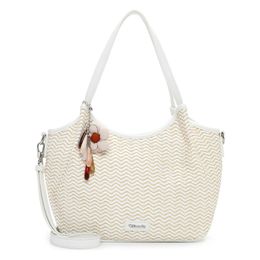 Tamaris Shopper 'Konstantina' Damen Gr&ouml;&szlig;e One Size hellbeige / wei&szlig;