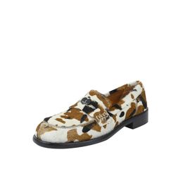 CRICK IT Crickit Slipper 'Patrizia' Damen Gr&ouml;&szlig;e 36 braun / schwarz / wei&szlig; Sommerschuhe
