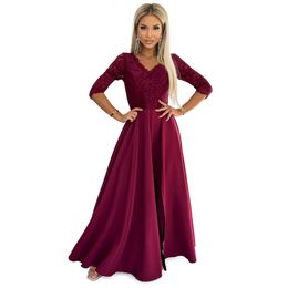 numoco Abendkleid 'Maxikleid Amber' Damen Gr&ouml;&szlig;e 36 bordeaux Sommerkleid