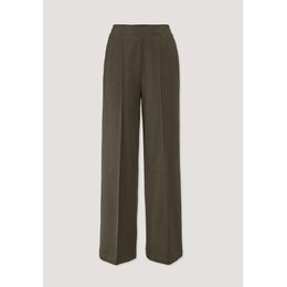 hessnatur Hose Wide Leg Relaxed aus Bio-Baumwolle in vintage oliv | Gr.: 46
