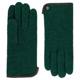 Roeckl Strickhandschuhe 'FELTED WOOL' Damen Gr&ouml;&szlig;e 4XS gr&uuml;n / dunkelgr&uuml;n / gr&uuml;nmeliert