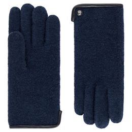 Roeckl Strickhandschuhe 'FELTED WOOL' Damen Gr&ouml;&szlig;e M blau / navy / nachtblau / royalblau / dunkelblau / blaumeliert