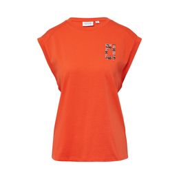 comma, Comma Casual Identity T-Shirt Damen Gr&ouml;&szlig;e S beige / hellblau / hummer / schwarz