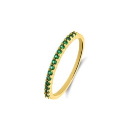 Lucardi Ring 'Chic' female size 50 Gold / Green