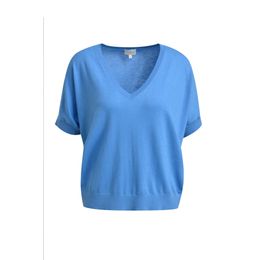 Milano Italy Feinstrickpullover mit V-Ausschnitt Damen Gr&ouml;&szlig;e M hellblau