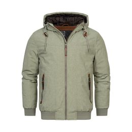 INDICODE Jeans &Uuml;bergangsjacke Herren Gr&ouml;&szlig;e M braun / grau / gr&uuml;n / silber Sommerjacke