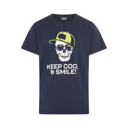 Kidsworld T-Shirt Jungen Gr&ouml;&szlig;e 164/170 marine / apfel / wei&szlig;