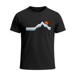Neverless Shirt 'Mountain Sun' Herren Gr&ouml;&szlig;e 4XL schwarz