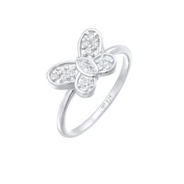 Elli Ring 'Schmetterling' Damen Gr&ouml;&szlig;e 58 gold / wei&szlig;