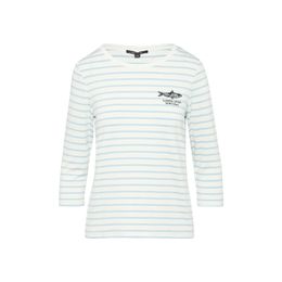 comma, COMMA Shirt Damen Gr&ouml;&szlig;e XS hellblau / schwarz / wei&szlig;