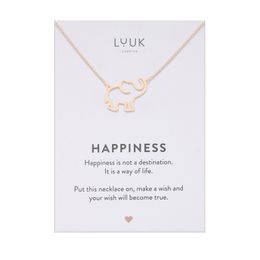 Luuk Lifestyle Kette 'LUUK LIFESTYLE Halskette "Elefant"' Damen Gr&ouml;&szlig;e 45 / 50 cm rosegold