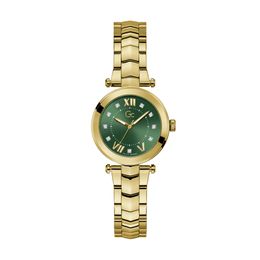 Gc Uhr 'Illusion' Damen Gr&ouml;&szlig;e One Size gold / smaragd / wei&szlig;