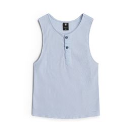 G-Star Raw G-star Tank top - 'Slim Henley Tank T-Shirt' Damen Gr&ouml;&szlig;e XS hellblau