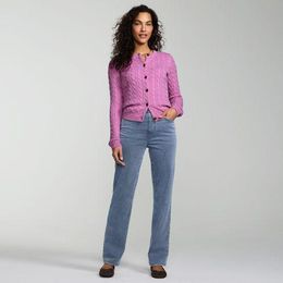 LANDS' END High Waist Straight Knit STARFISH Jeans in Petite-Gr&ouml;&szlig;e, Damen, size: petite, Blau, Baumwoll-Mischung/Polyester-Mischung, by Lands' End