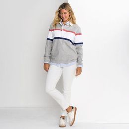 LANDS' END Unifarbene Straight Fit Jeans Mid Waist in Petite-Gr&ouml;&szlig;e, Damen, size: petite, Wei&szlig;, Elasthan/Baumwoll-Mischung/Polyester-Mischung, by Lands' End