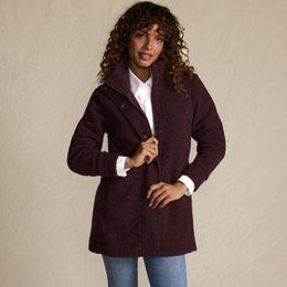 LANDS' END Boucl&eacute;-Jacke, Damen, size: regular, Rot, Polyester, by Lands' End