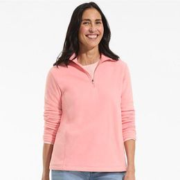 LANDS' END Anyweather Fleece-Pullover mit Rei&szlig;verschluss f&uuml;r Damen in Plus-Gr&ouml;&szlig;e, Damen, size: plus, Pink, Polyester, by Lands' End