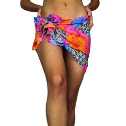 King Kameha Scarf 'Pineapple Hibiscus Shadow Line' female size 60 x 180 cm Pink