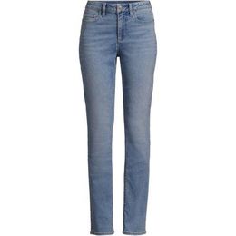 LANDS' END Straight Fit Recover Jeans Mid Waist in Plus-Gr&ouml;&szlig;e, Damen, size: plus, Blau, Elasthan/Baumwoll-Mischung/Polyester-Mischung, by Lands' End