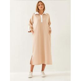 Bianco Lucci Kleid Damen Gr&ouml;&szlig;e 36 nude / wei&szlig; Sommerkleid