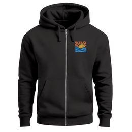 Neverless Sweatjacke 'Sun Wave Batch' Herren Gr&ouml;&szlig;e S schwarz