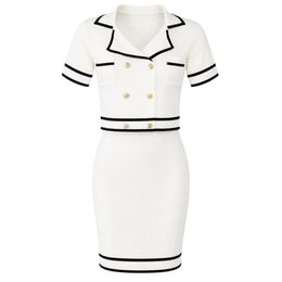 Tomshop24-7 Strickkleid '2-tlg. Set Mila' Damen Gr&ouml;&szlig;e L ecru