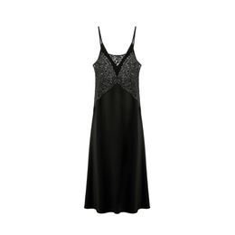 KOTON Kleid Damen Gr&ouml;&szlig;e 48 schwarz Sommerkleid