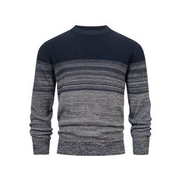 INDICODE JEANS Sweater male size S Dark blue / Light grey
