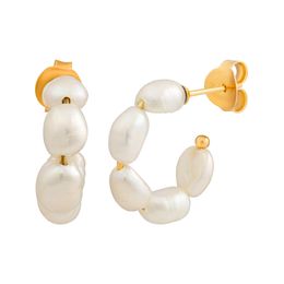 ca&iuml; Ohrringe Damen Gr&ouml;&szlig;e One Size gold / wei&szlig;