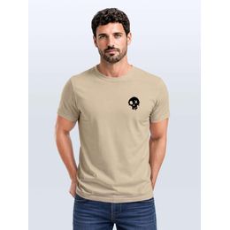 Neverless Shirt 'Skull' Herren Gr&ouml;&szlig;e L beige