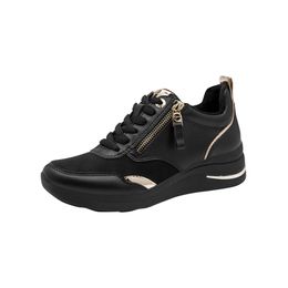 Tamaris Sneaker Damen Gr&ouml;&szlig;e 37 gold / schwarz Sommerschuhe