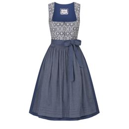 Trachtenhof N&uuml;bler Dirndl 'Dirndl midi Gudrun' female size 50 Blue