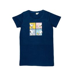 Snoopy & Die Peanuts Nightgown 'Happy Love Hungry Sleepy' female size L Dark blue